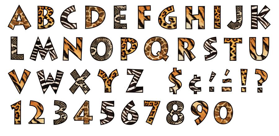 8 Wild Animal Font Images Animal Print Letters Font Wild Animal 